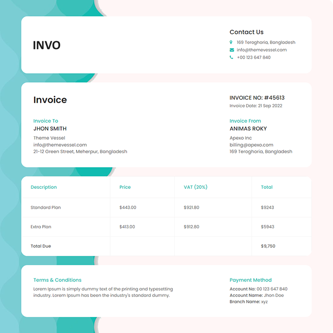 INVO - Invoice Generator Template